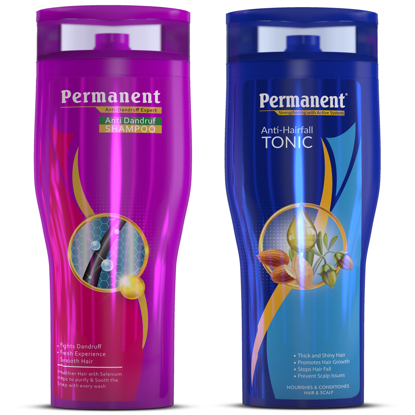 Anti Dandruff Shampoo & Anti Hair Fall Tonic Combo – Permanent Cosmetics