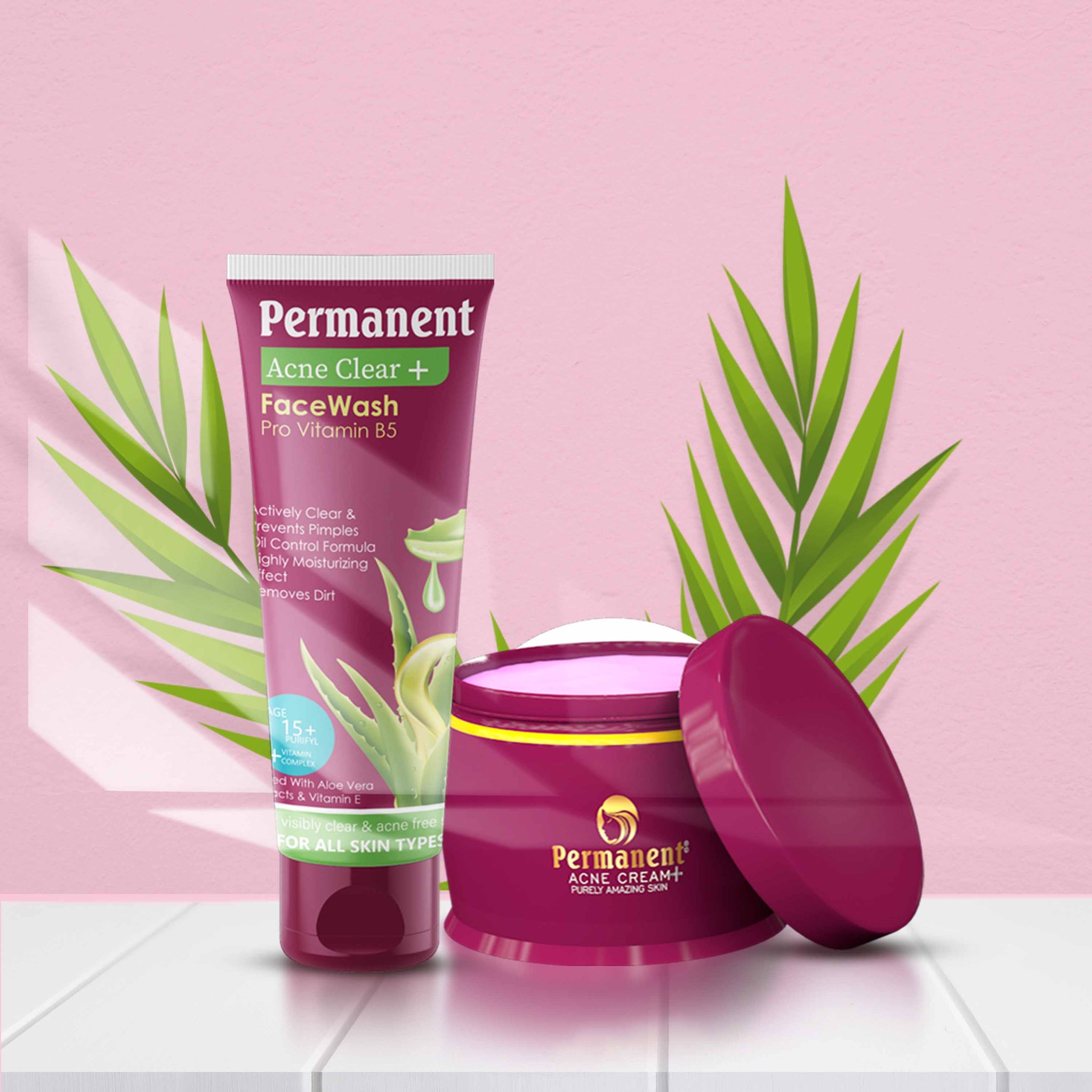 Acne Care | Acne Clear + Facewash & Acne Clear + Cream – Permanent ...