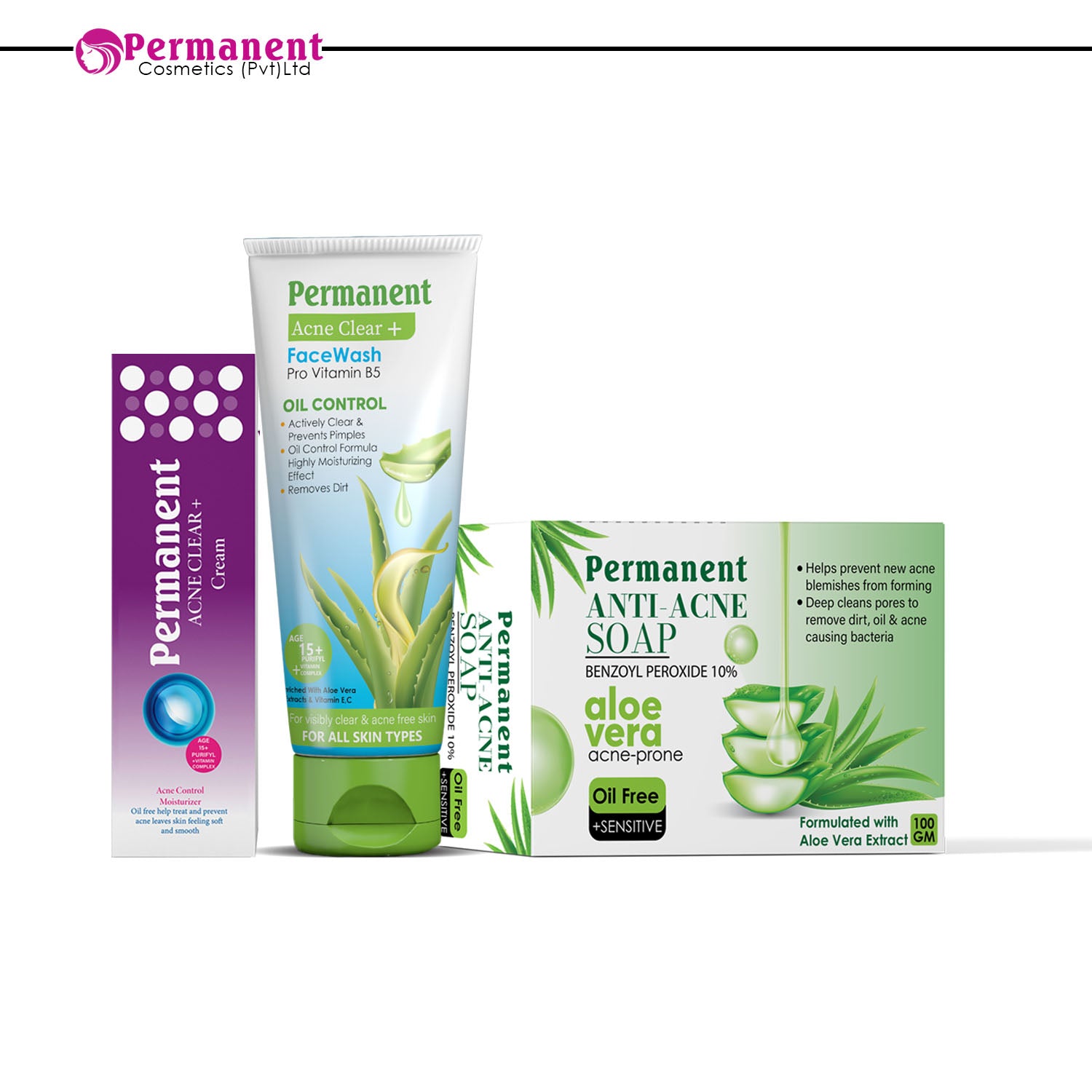 Permanent Acne Care Kit, Acne Facewash, Acne Cream & Acne Soap ...
