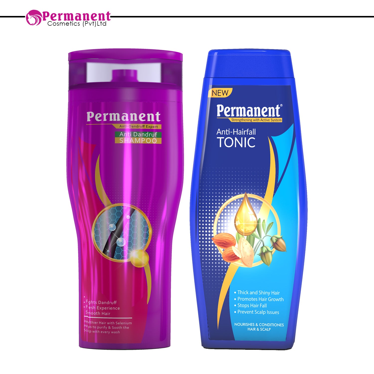 Anti Dandruff Shampoo & New Anti Hair Fall Tonic Combo – Permanent ...